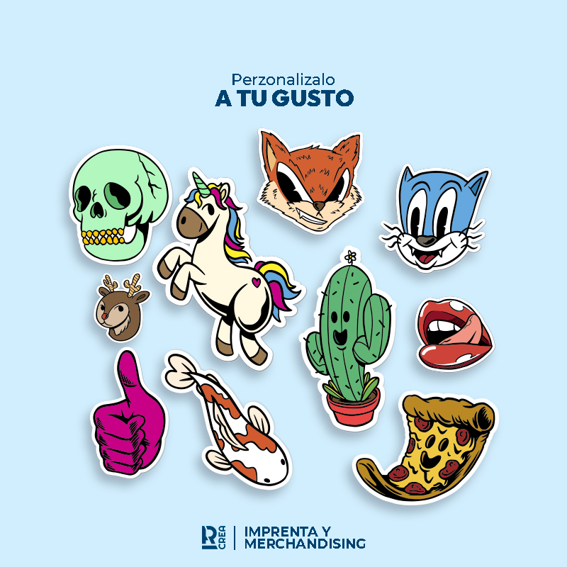 STICKER TROQUELADOS CON BORDE BLANCO - rcrea